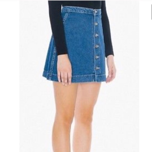 American Apparel | Skirts | New American Apparel Aa Denim Button Front ...